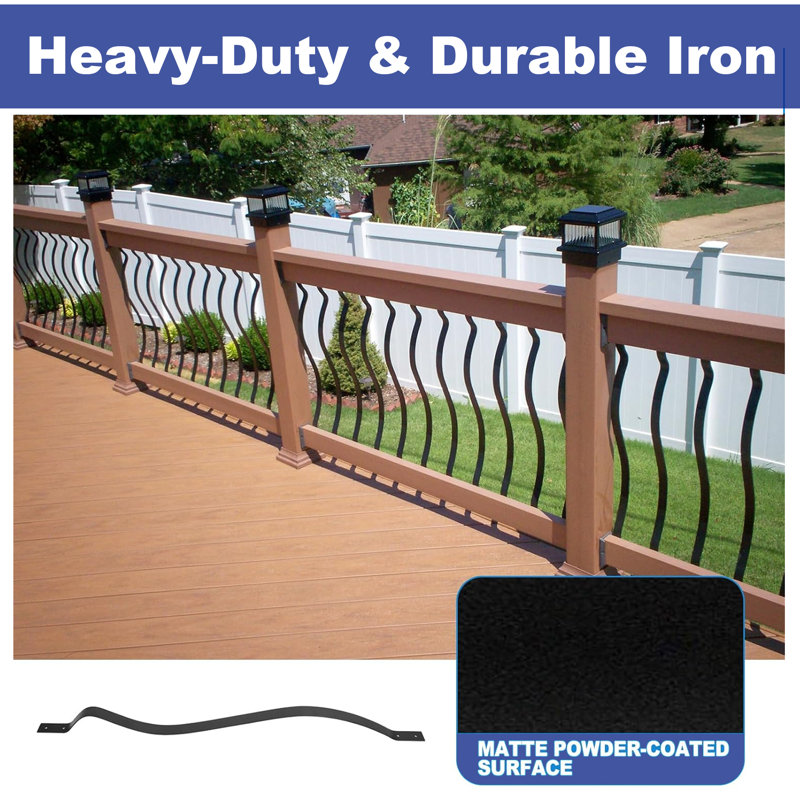 Sidasu 32.25" Metal Deck Railing Baluster,Set Of 61 & Reviews | Wayfair