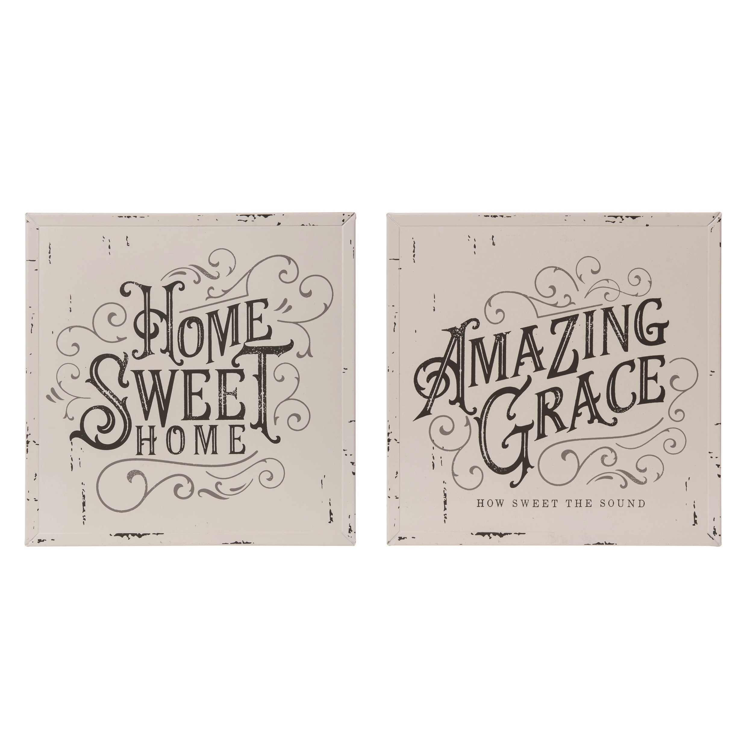 August Grove® Metal Sweet Home Wall Decor Set of 2 Spring Home ...