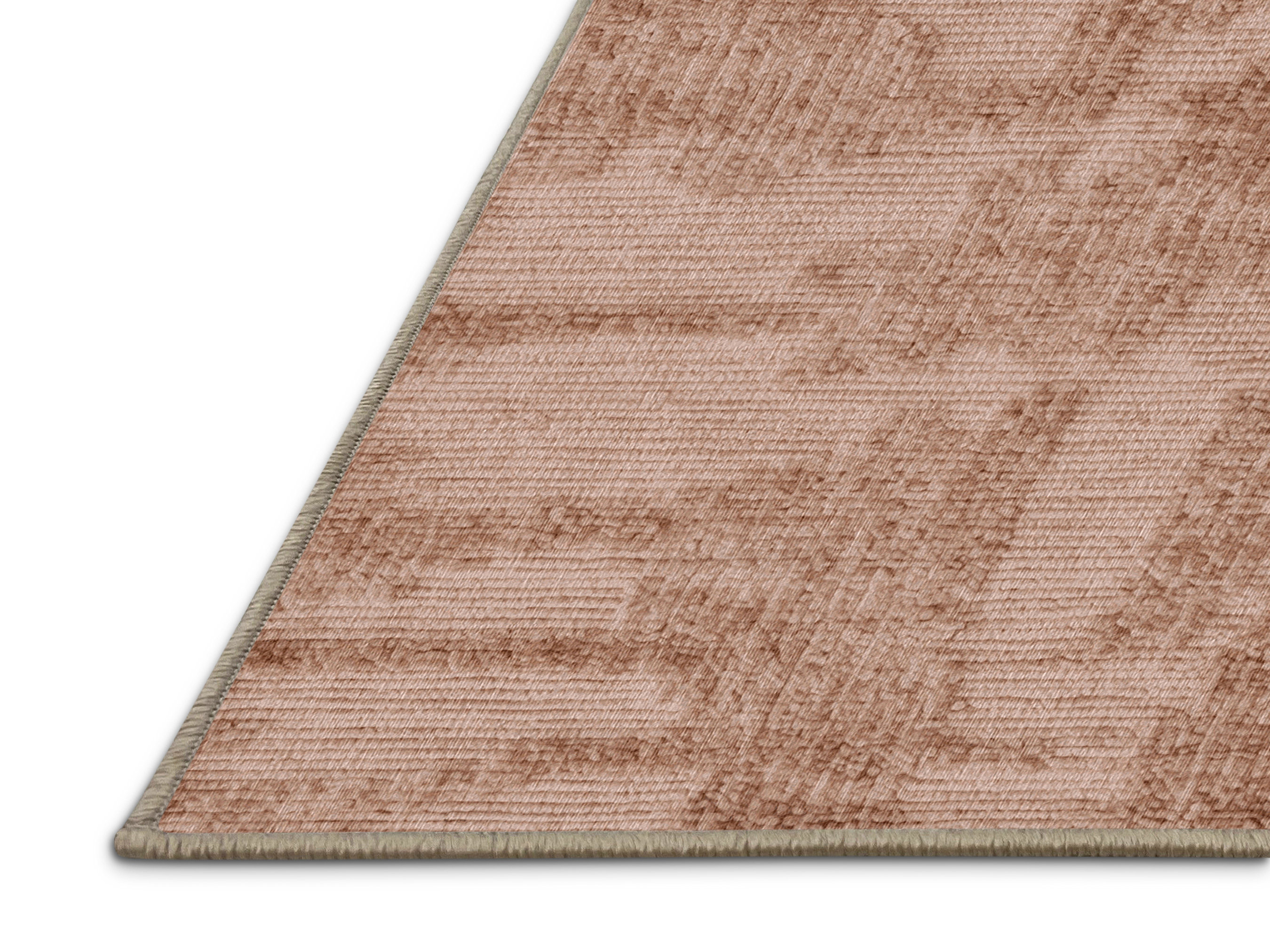Hokku Designs Machine Washable Abstract Brown Area Rug | Wayfair