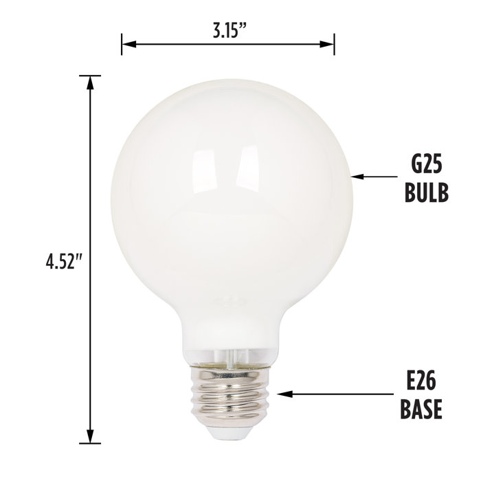 Westinghouse Lighting 40 Watt Equivalent G25 E26/Medium (Standard ...