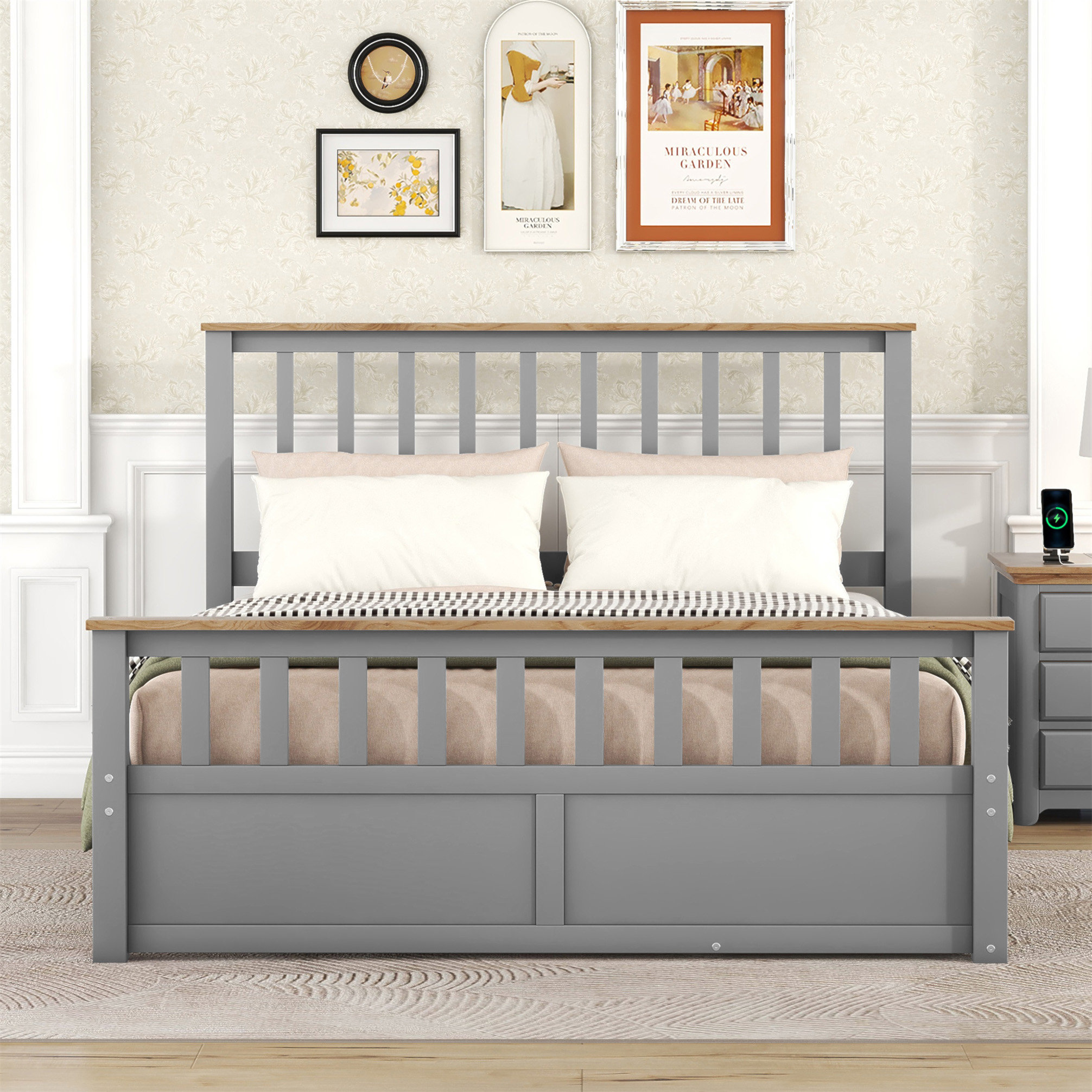 Red Barrel Studio Boros Bed Frame, Platform Bed, Beds with Two Drawers ...