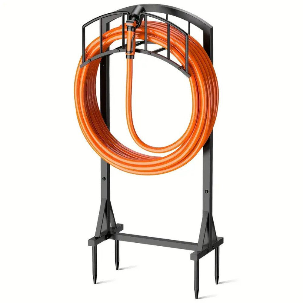 Ivy Bronx Steel Garden Hose Holder, Freestanding Heavy Duty Hose Stand ...