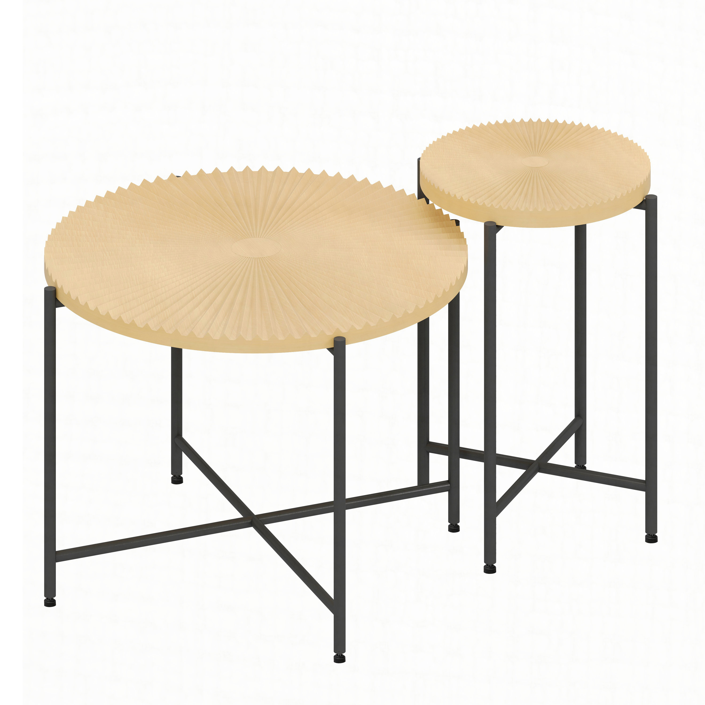 Ophelia & Co. Radial Pattern 2-Piece Coffee and End Table Set ...