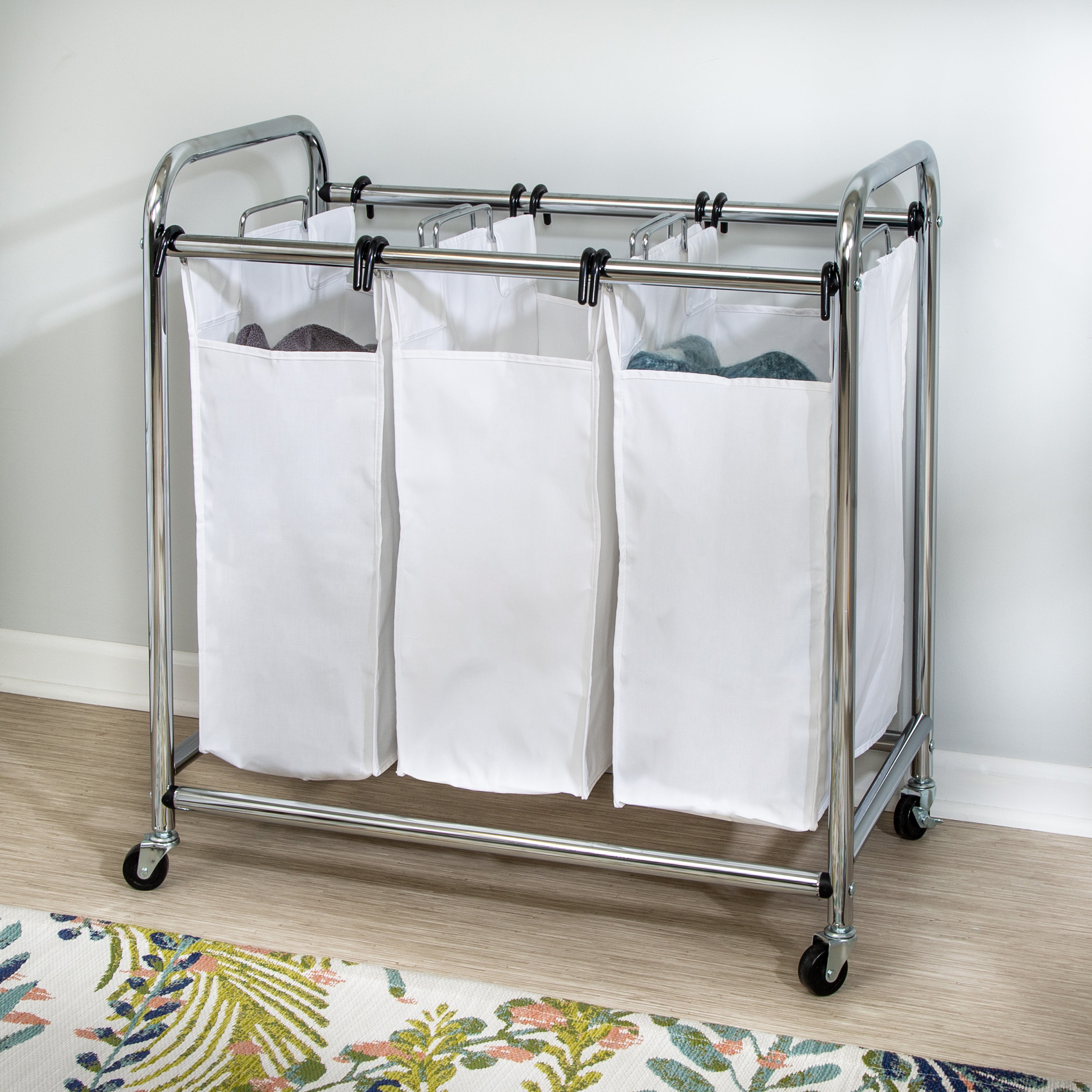 Rebrilliant Metal Rolling Laundry Sorter and & Reviews | Wayfair