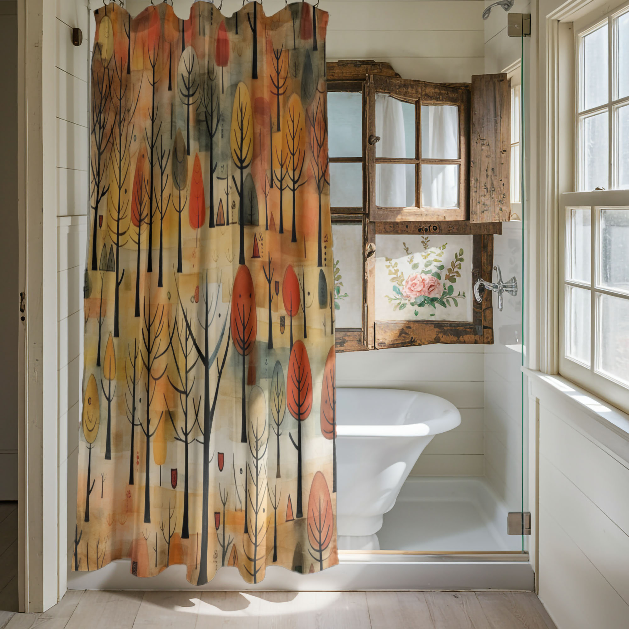 East Urban Home Indraj Abstract Shower Curtain | Wayfair