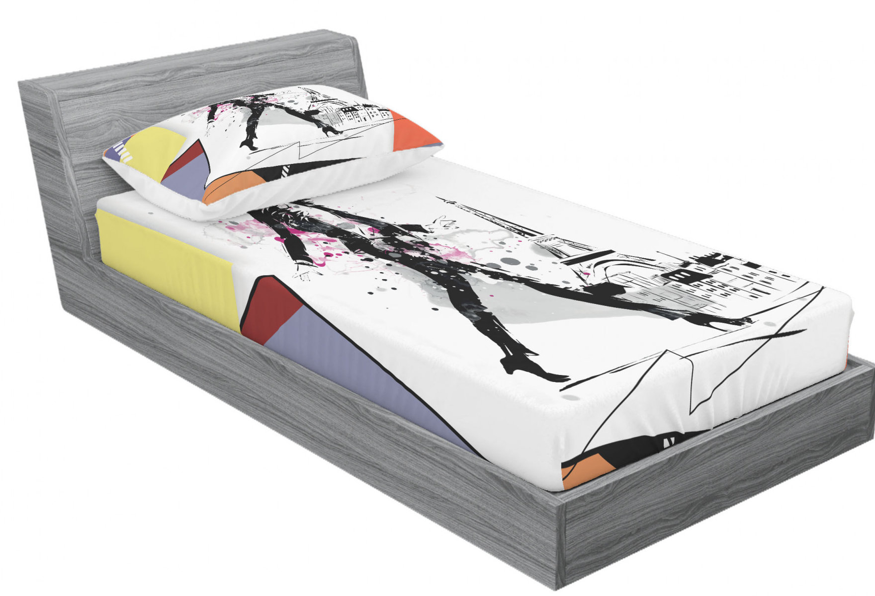 Ambesonne Eiffel Tower Sheet Set | Wayfair