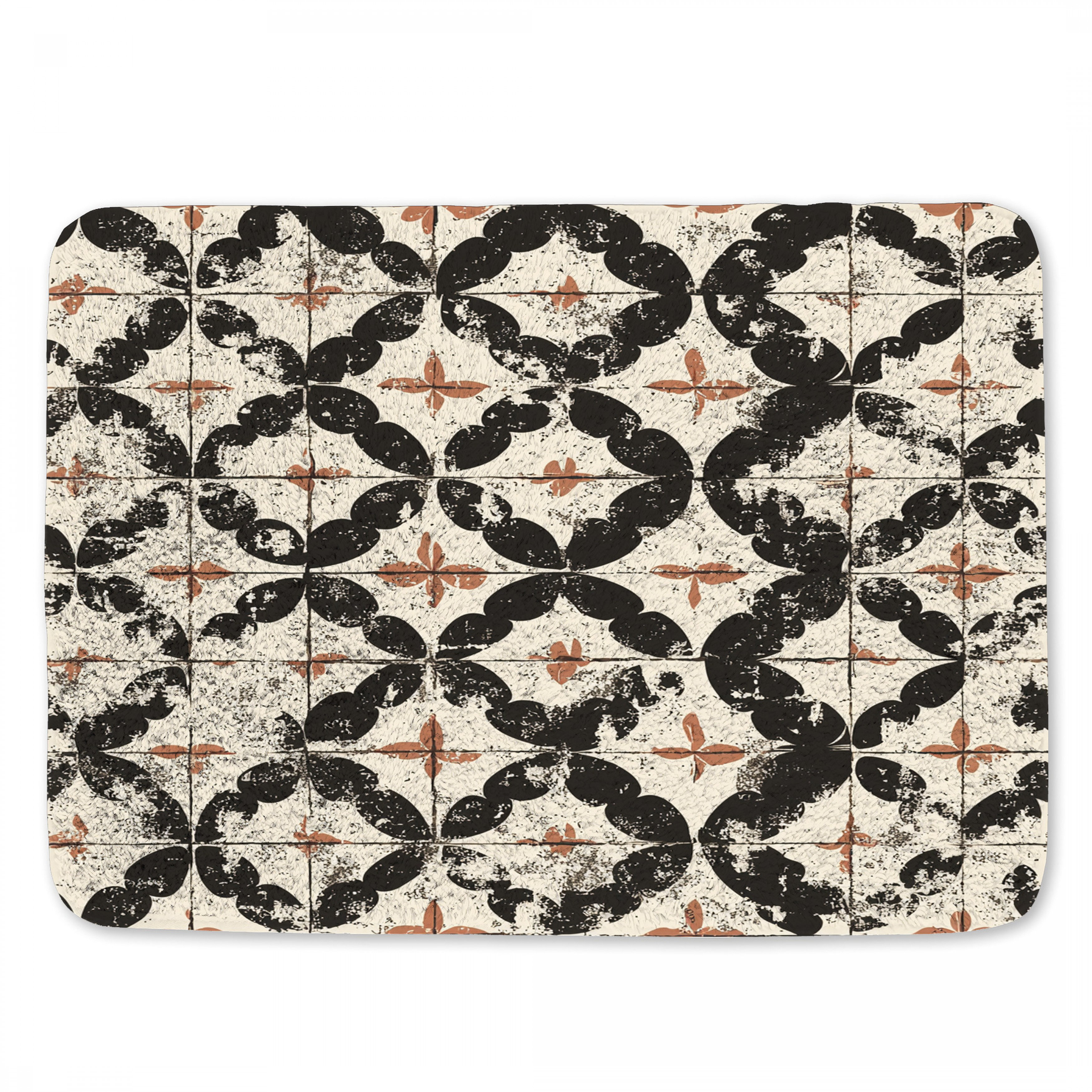 George Oliver Tile Bath Mat Pattern Bathroom Decor Vintage | Wayfair