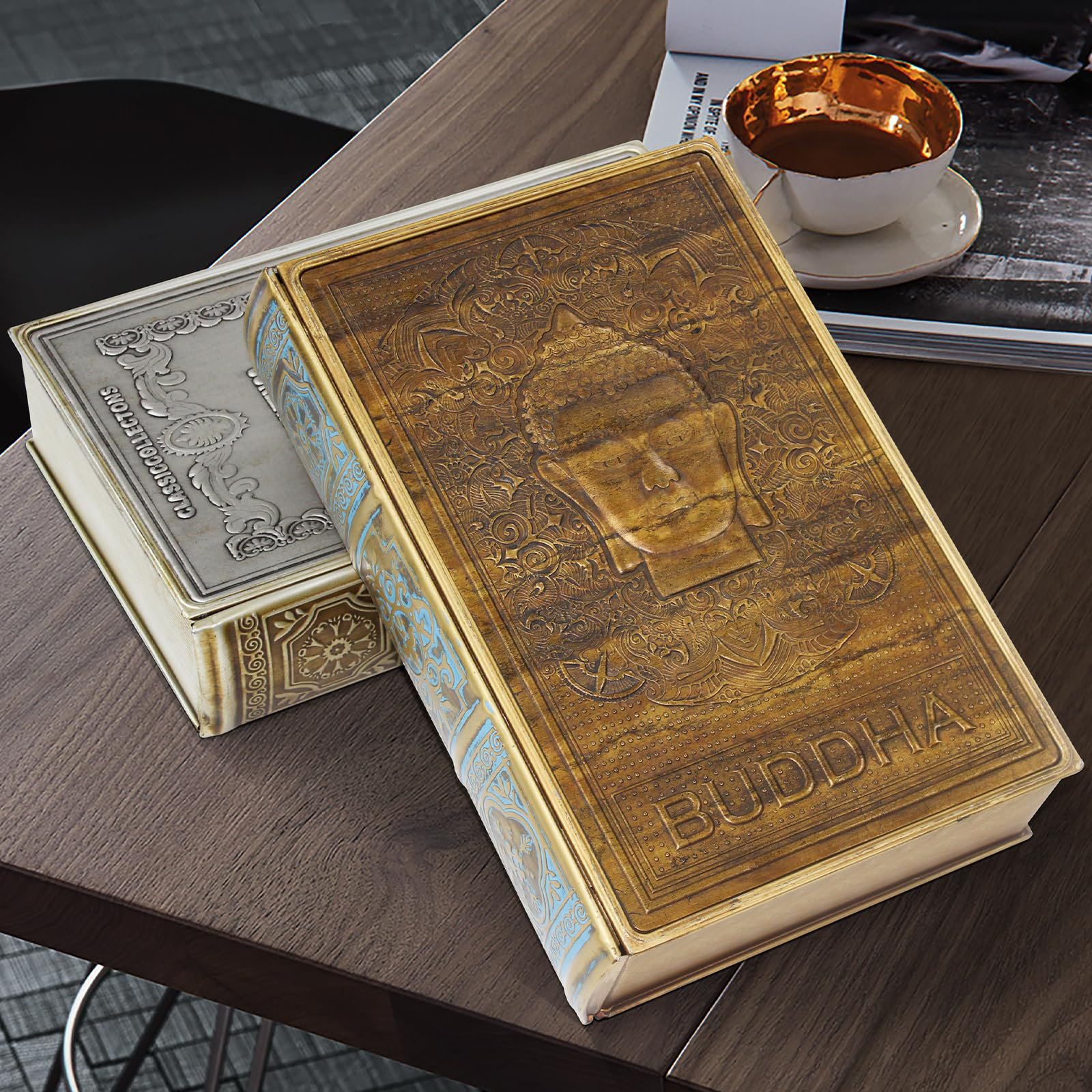 Bungalow Rose Book Box Metal Decorative Storage Box | Wayfair