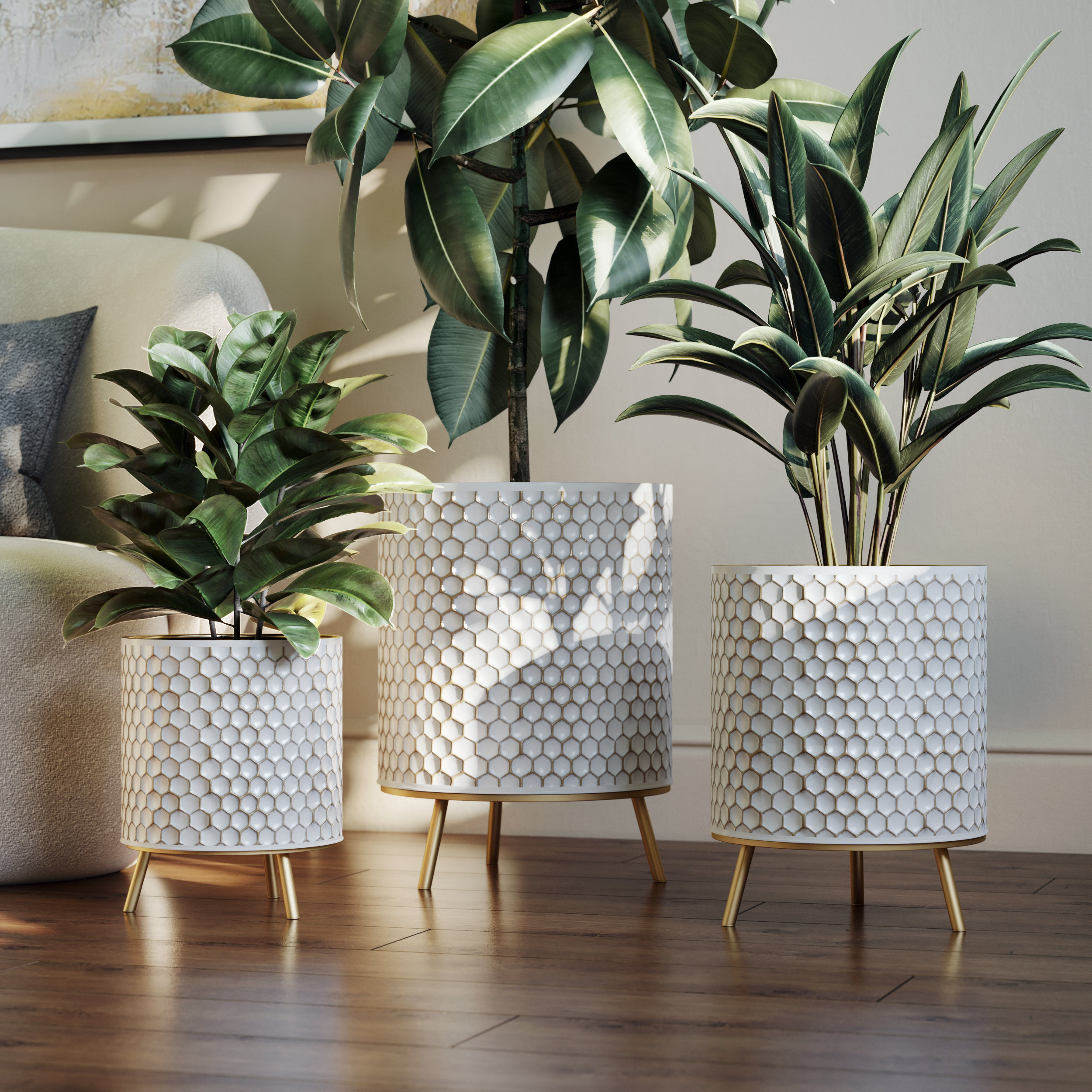 Mercer41 Clementa Honeycomb Pot Planter | Wayfair