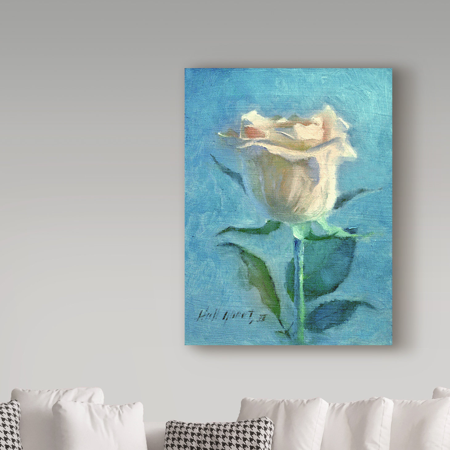 Lark Manor™ Galan 'Red Rose on Table' Acrylic Painting Print on Wrapped ...