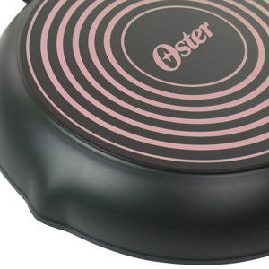 Oster Rigby 12 Inch Aluminum Nonstick Frying Pan in Blue with Pouring ...