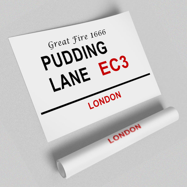 East Urban Home Pudding Lane Signs - No Frame Typography | Wayfair.co.uk