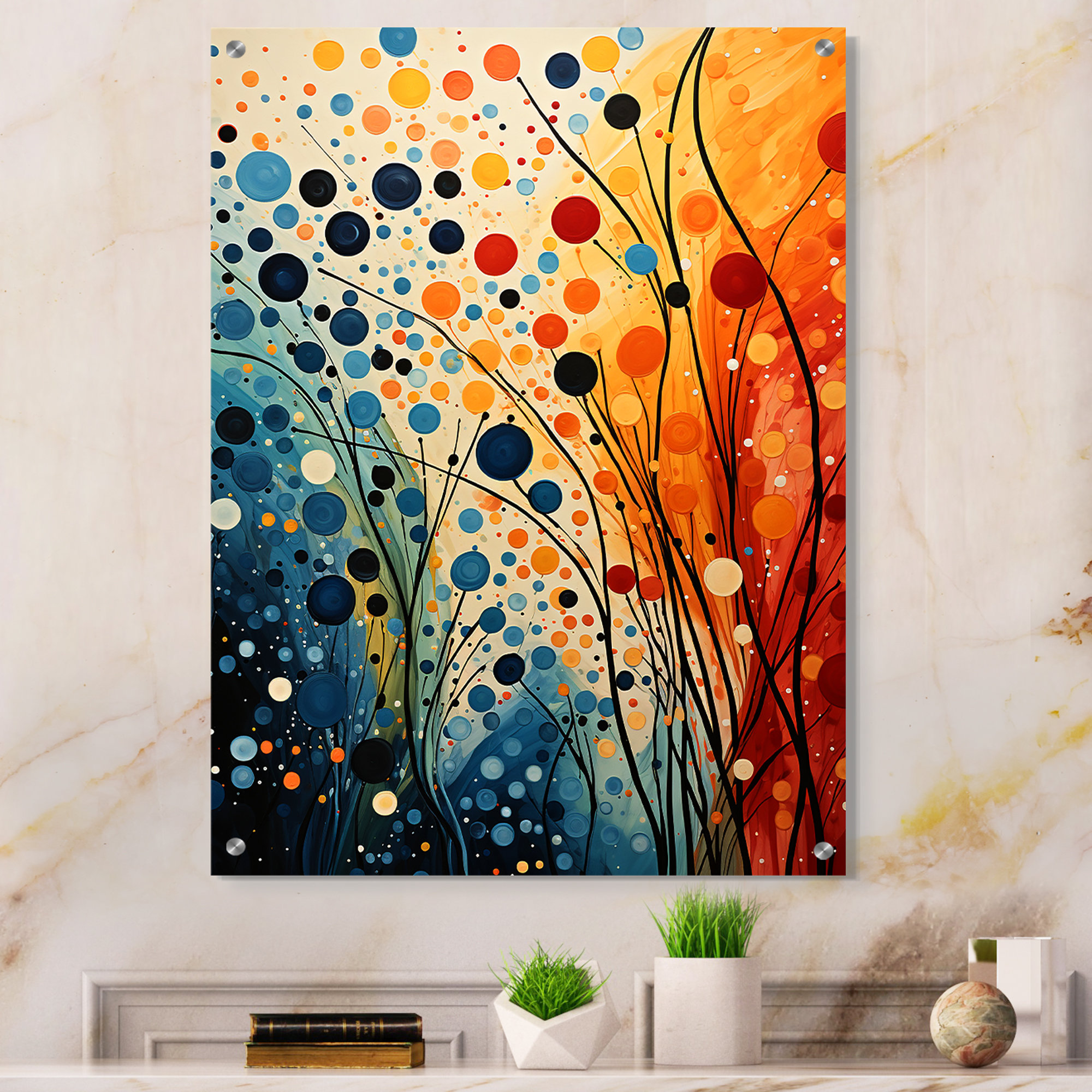 Lark Manor™ Colorful Mid Century Dynamic Duality III - Abstract ...