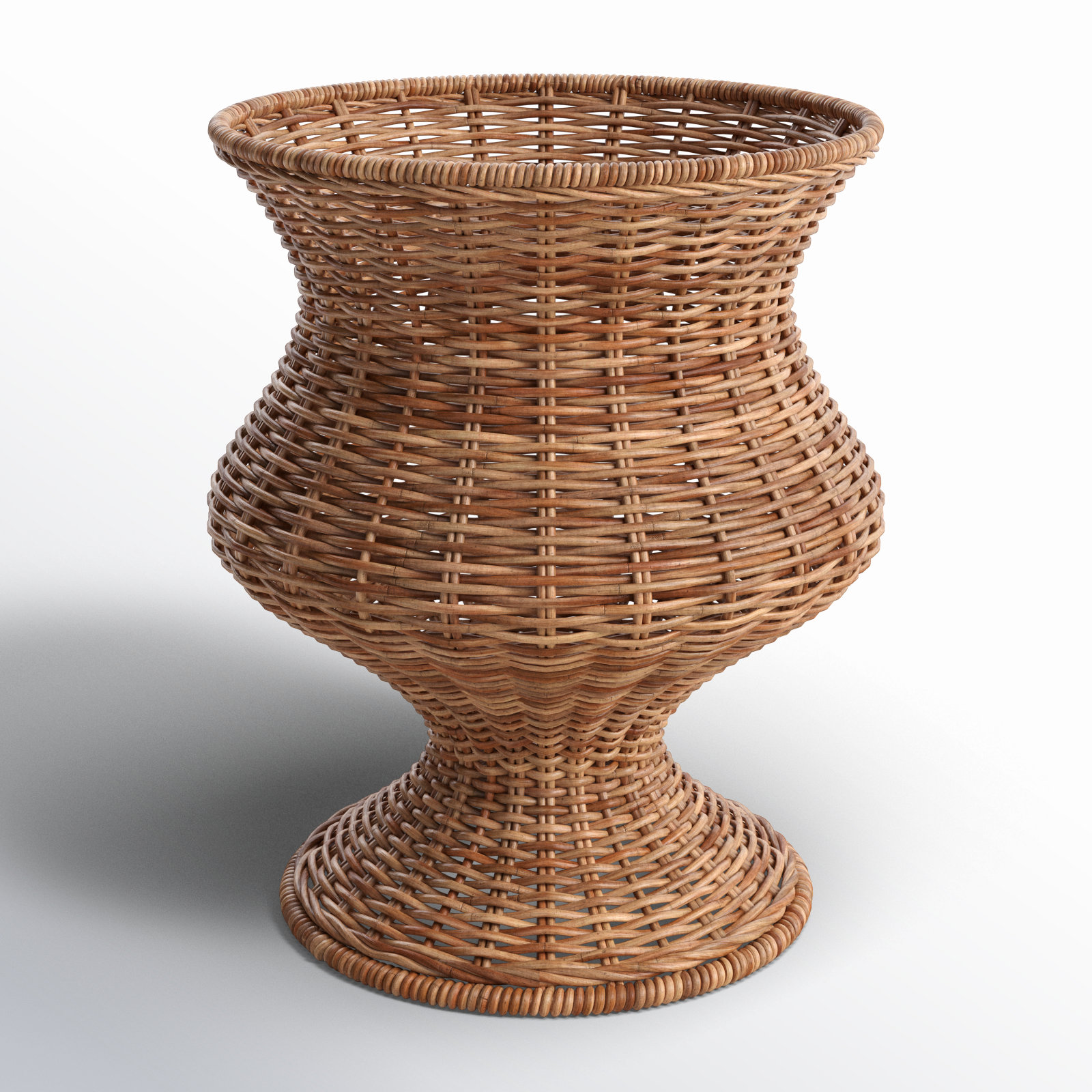 Joss & Main Geof Rattan Urn 12"x 14" | Wayfair