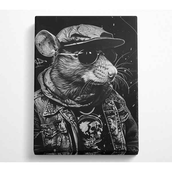 ClassicLiving Be Cool Do Crime Rat - No Frame Print on Canvas | Wayfair ...