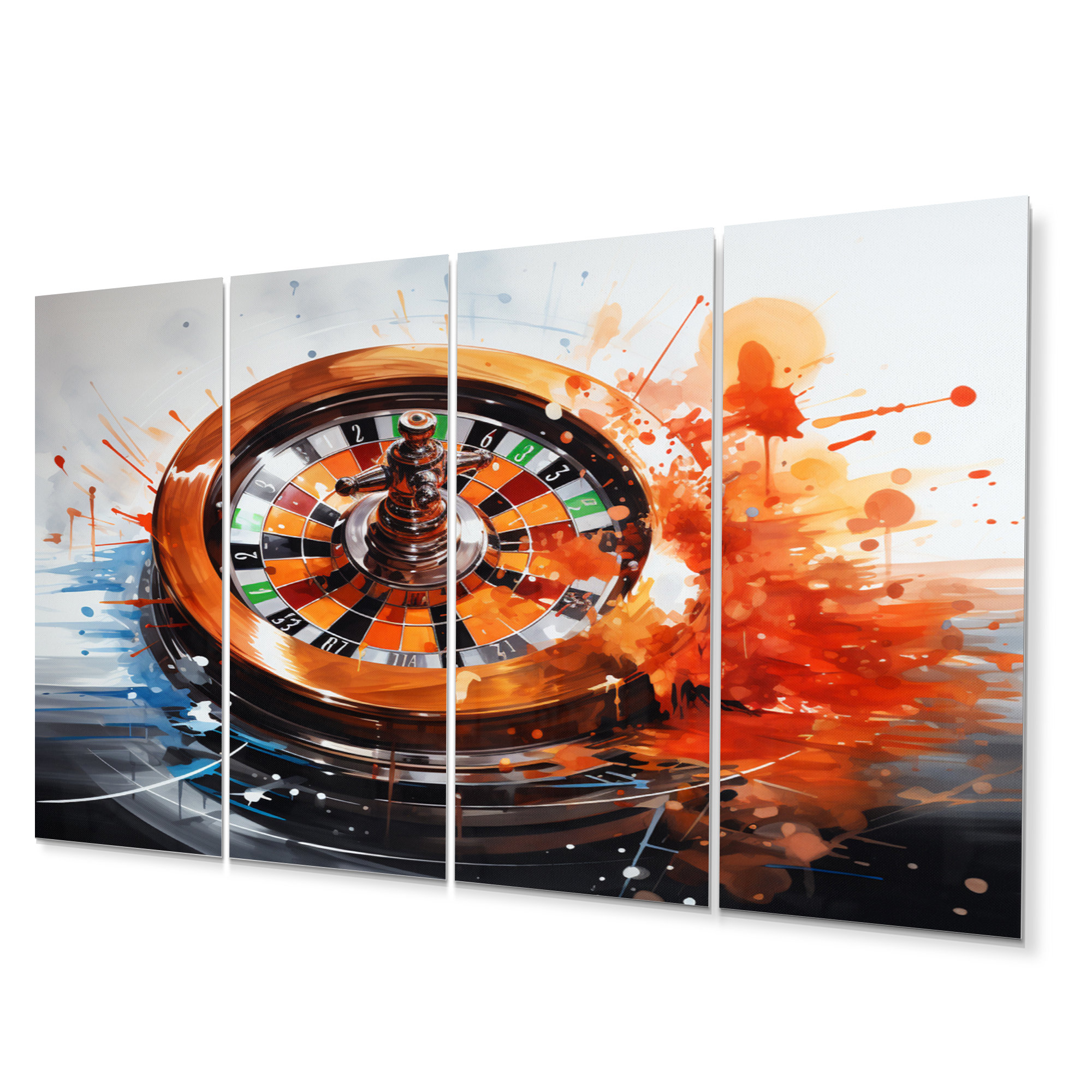 Design Art Casino Royale Roulette II - Casino & Games Metal Wall Decor ...