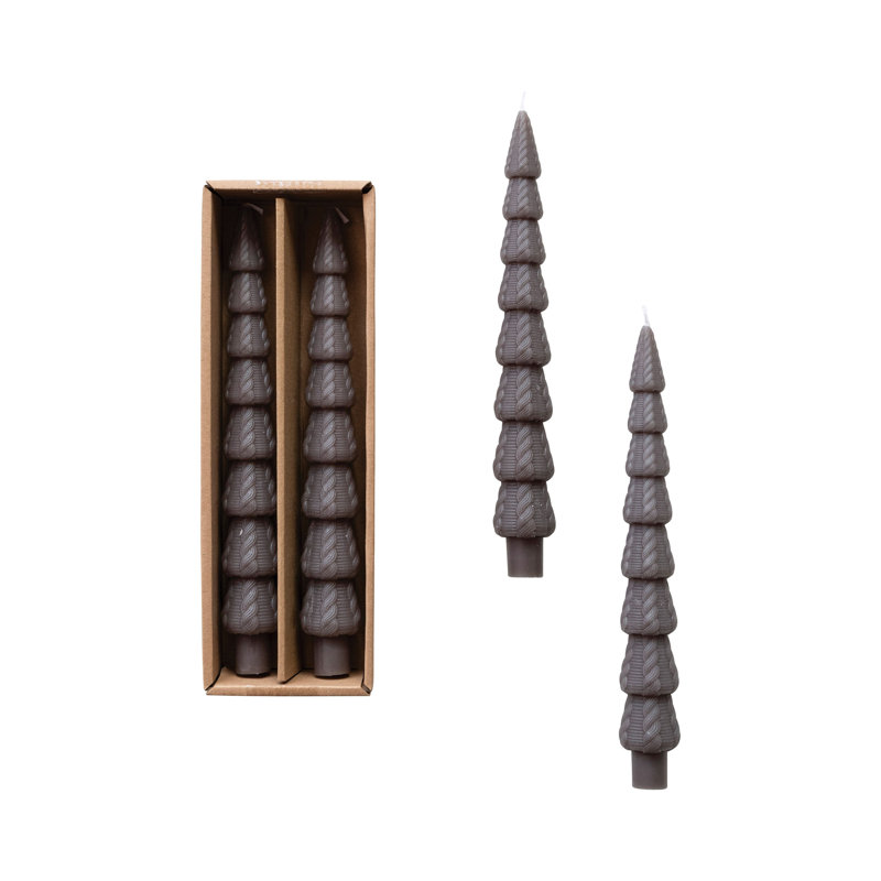 The Holiday Aisle® Seasonal Silhouette Tree Shaped Taper Candles | Wayfair