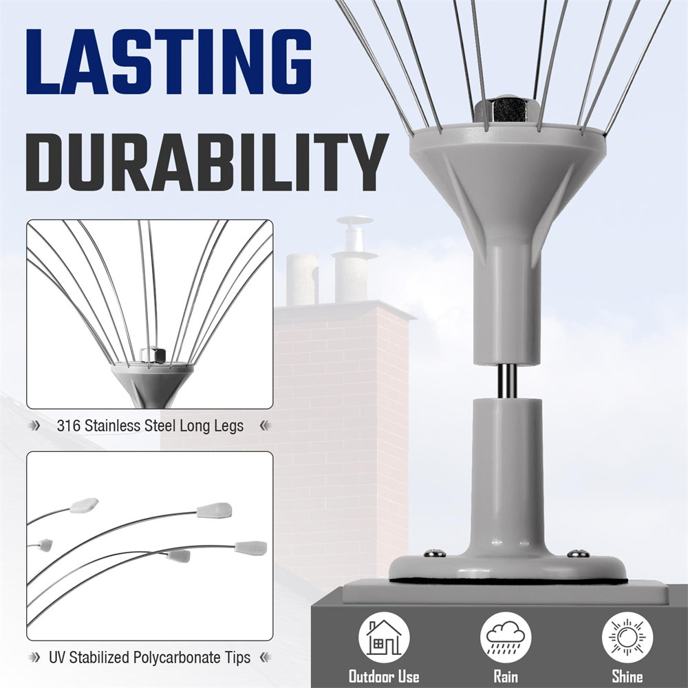 Ivy Bronx Long Leg Bird Deterrent, Deters Seagull, Pigeon, And Large ...