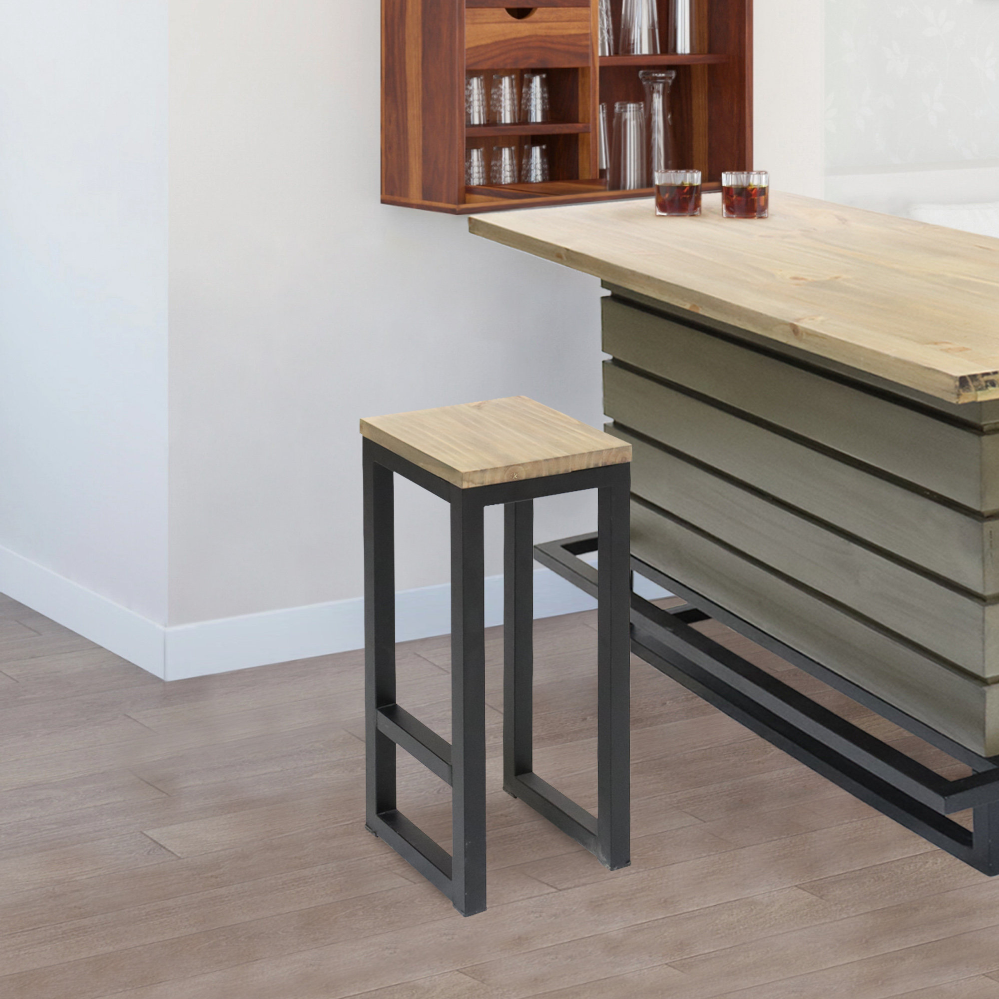 17 Stories Xoey Martini 30" Bar Stool | Wayfair