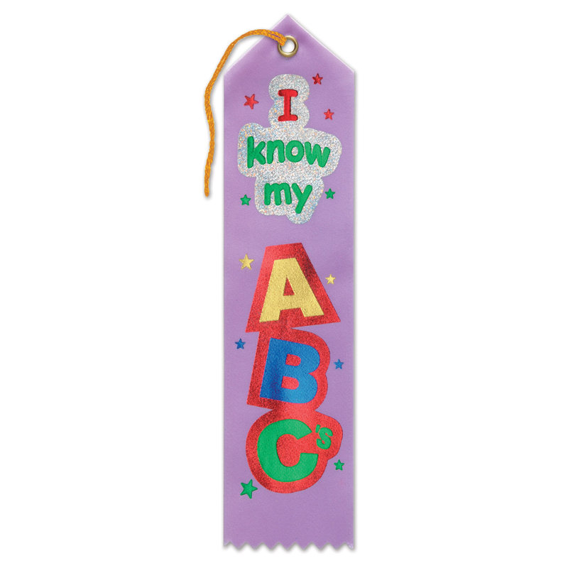 The Party Aisle™ I Know My ABC's Award Ribbon | Wayfair
