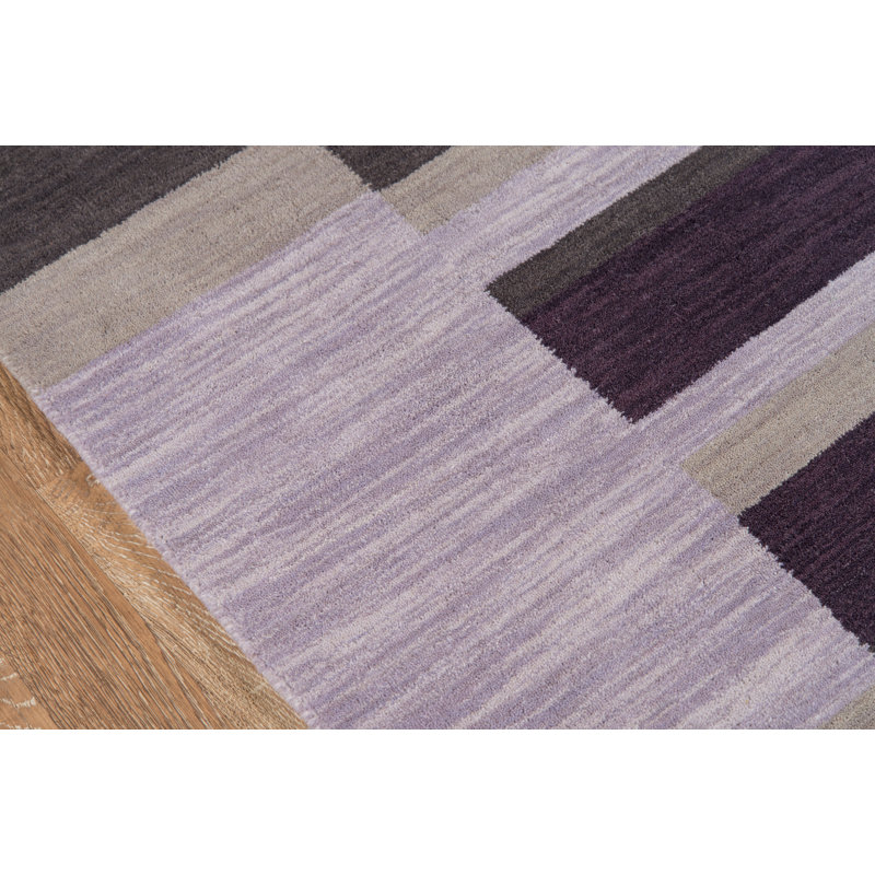Latitude Run® Gilda Handmade Wool Lilac Rug & Reviews | Wayfair