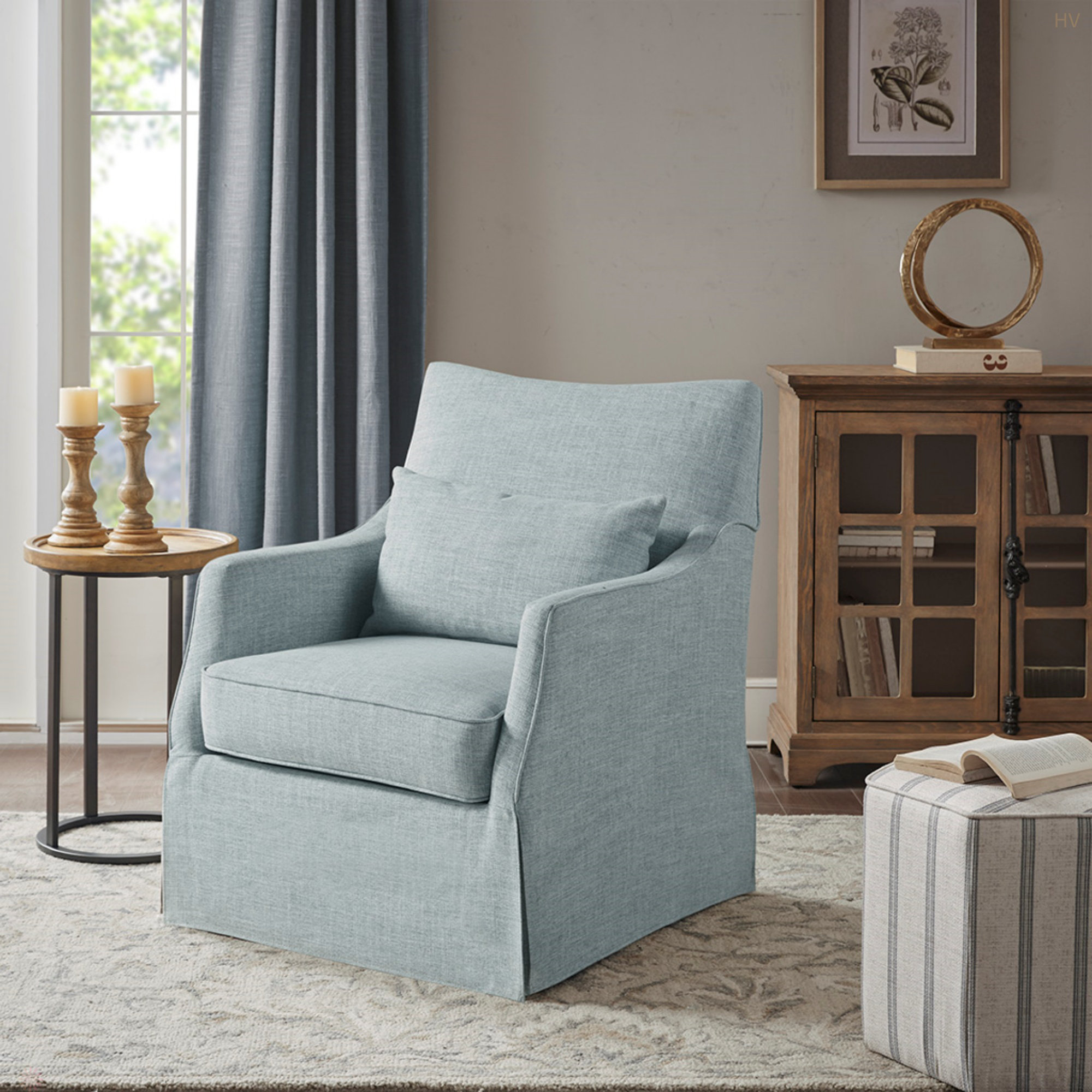 Wildon Home® Skirted Swivel Chair | Wayfair
