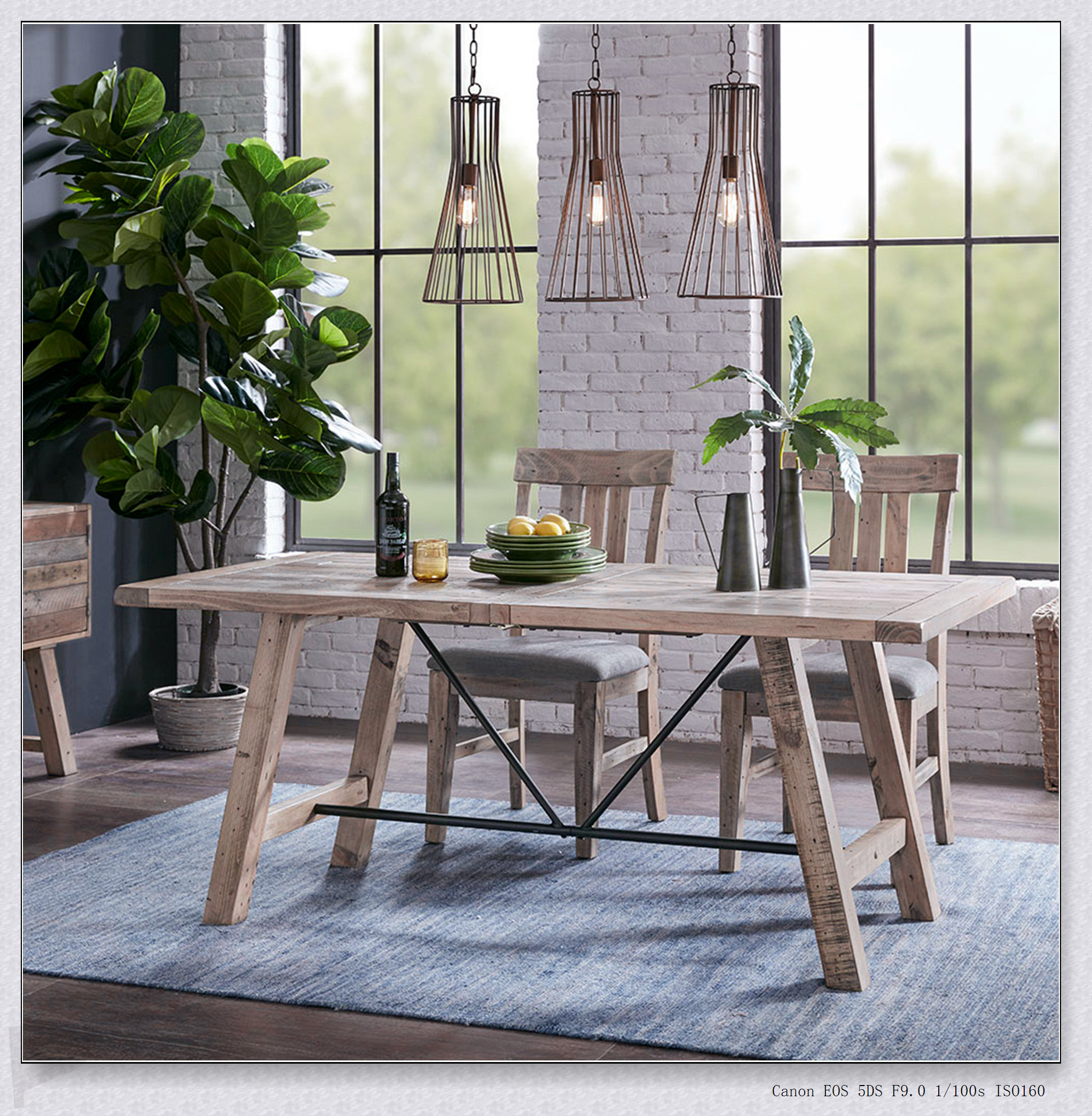 Mercer41 Sonoma Solid Wood Dining Table With Rustic Charm And Spacious ...