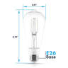 Luxrite Vintage ST19 LED Light Bulb 4.5W=60W, 5CCT 2700K 3000K 3500K ...