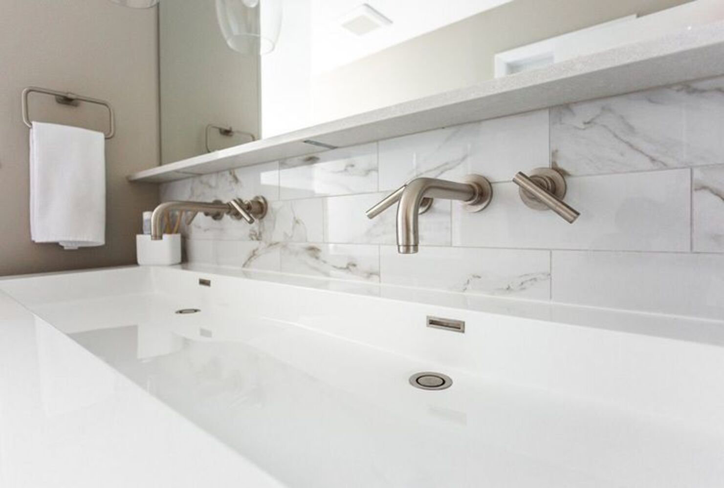Wetstyle 72" Cube Collection Trough Lavatory, 4" Height | Wayfair
