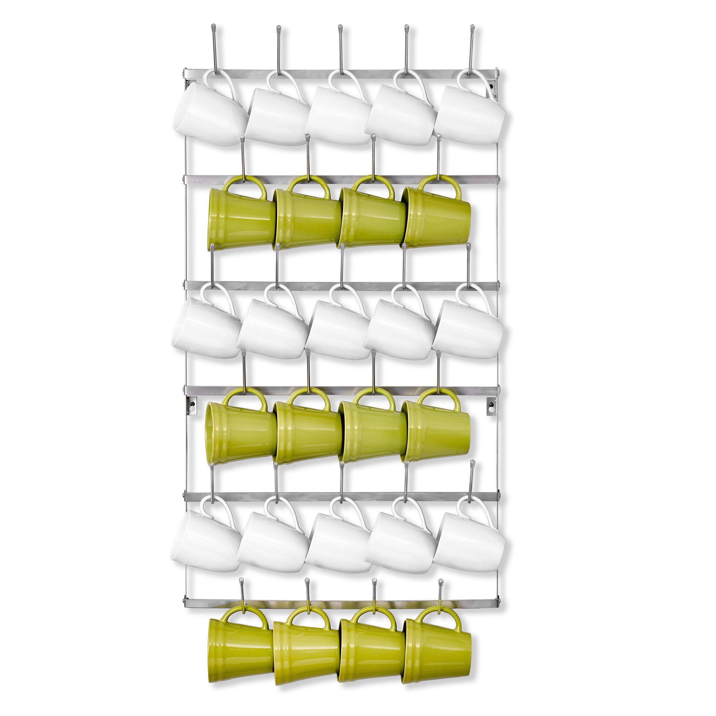 Sorbus 6-Tier Wall Mounted Metal Mug Rack, Holds 27 Mugs & Reviews ...