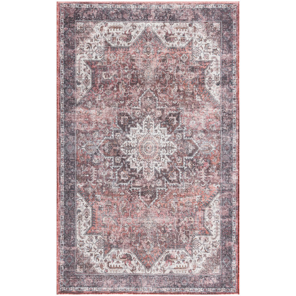 Bungalow Rose Bungalow Rose Washables Red Vintage Indoor Rug & Reviews ...