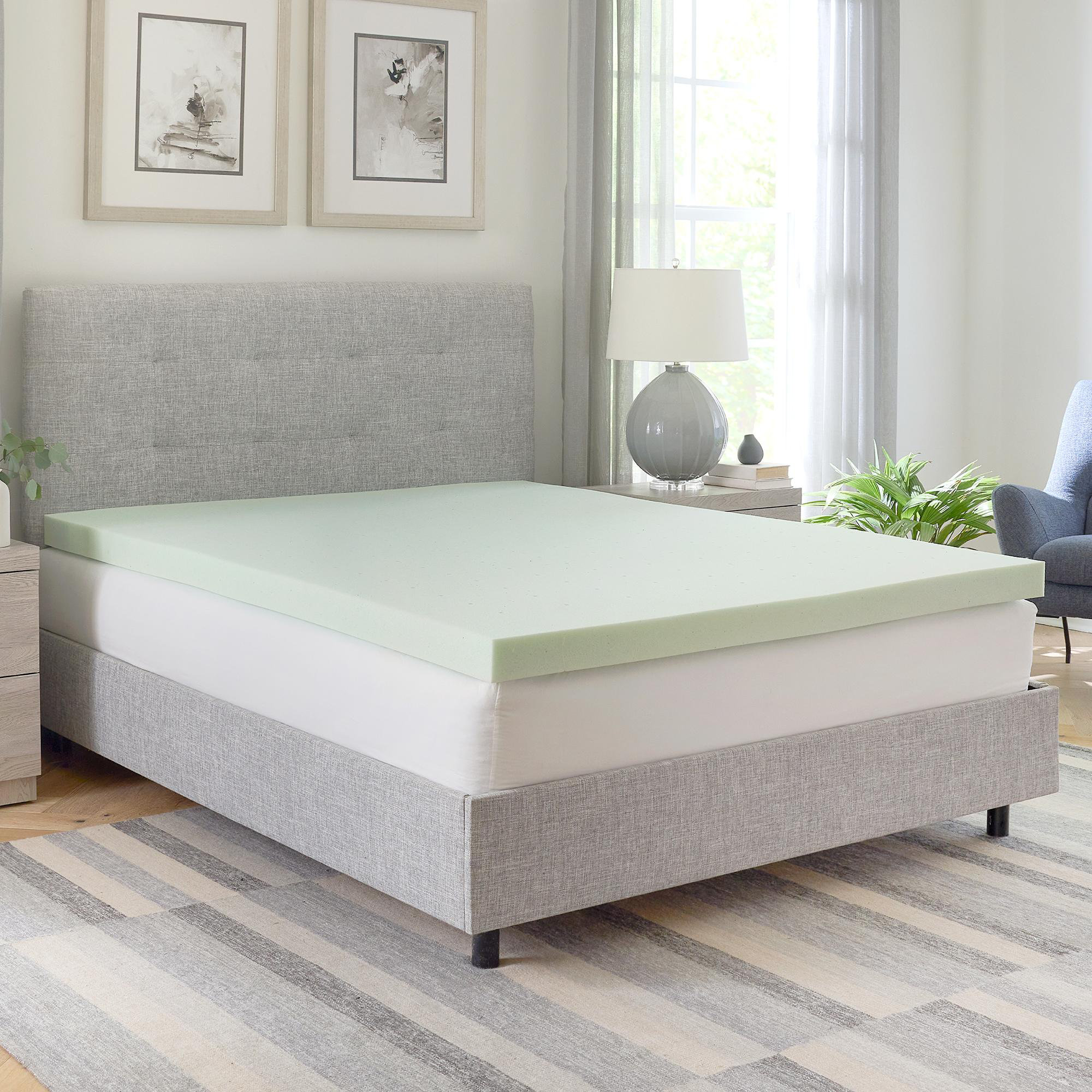 Alwyn Home Green Tea Infused Memory Foam Mattress Topper - Wayfair Canada