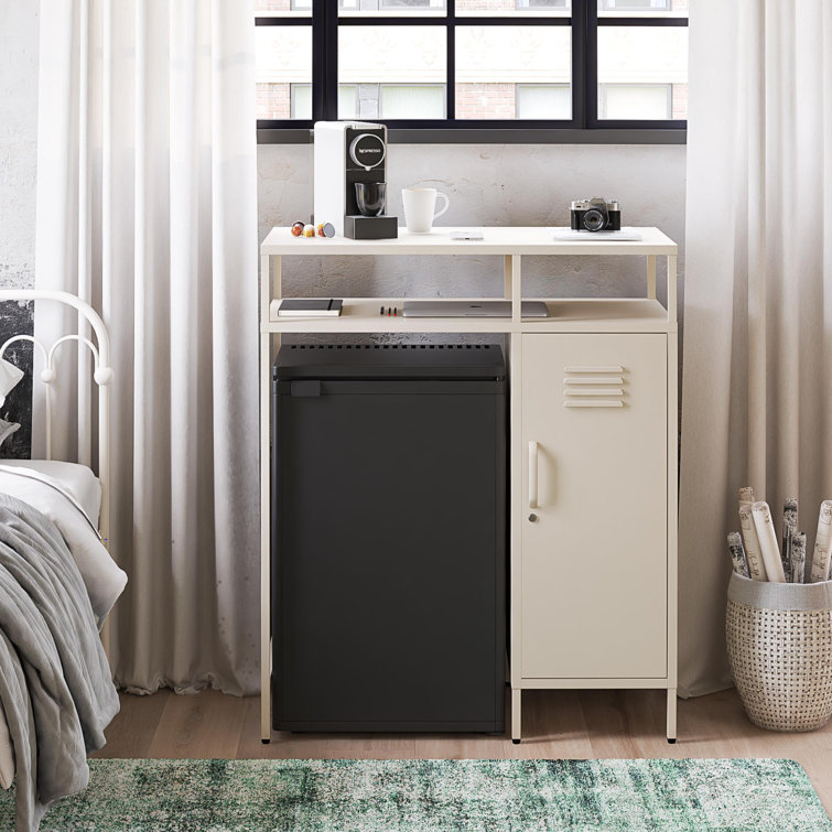 Novogratz Cache Metal Locker-Style Mini Refrigerator Organizer ...