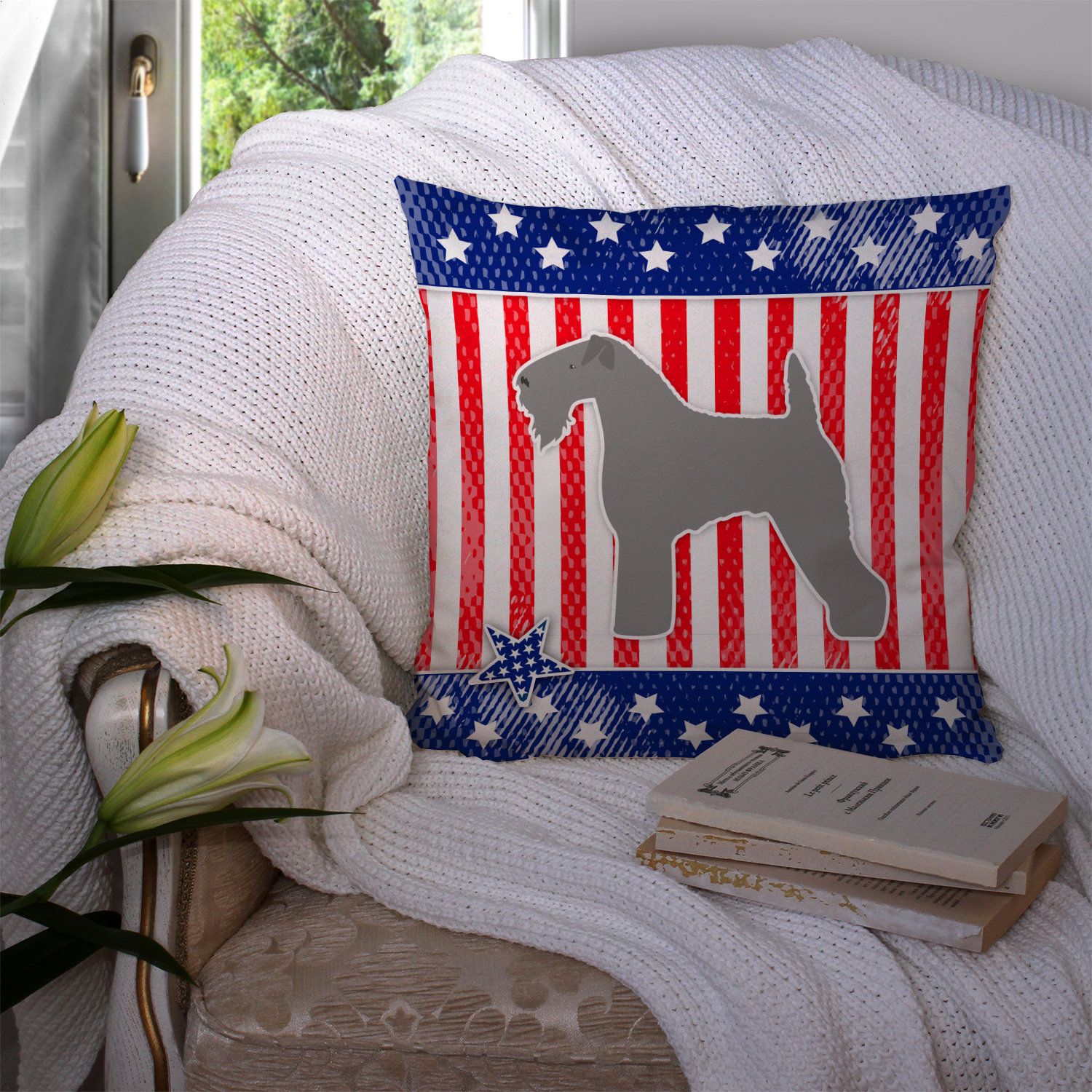 Caroline's Treasures Patriotic Indoor/Outdoor Throw Pillow | Wayfair