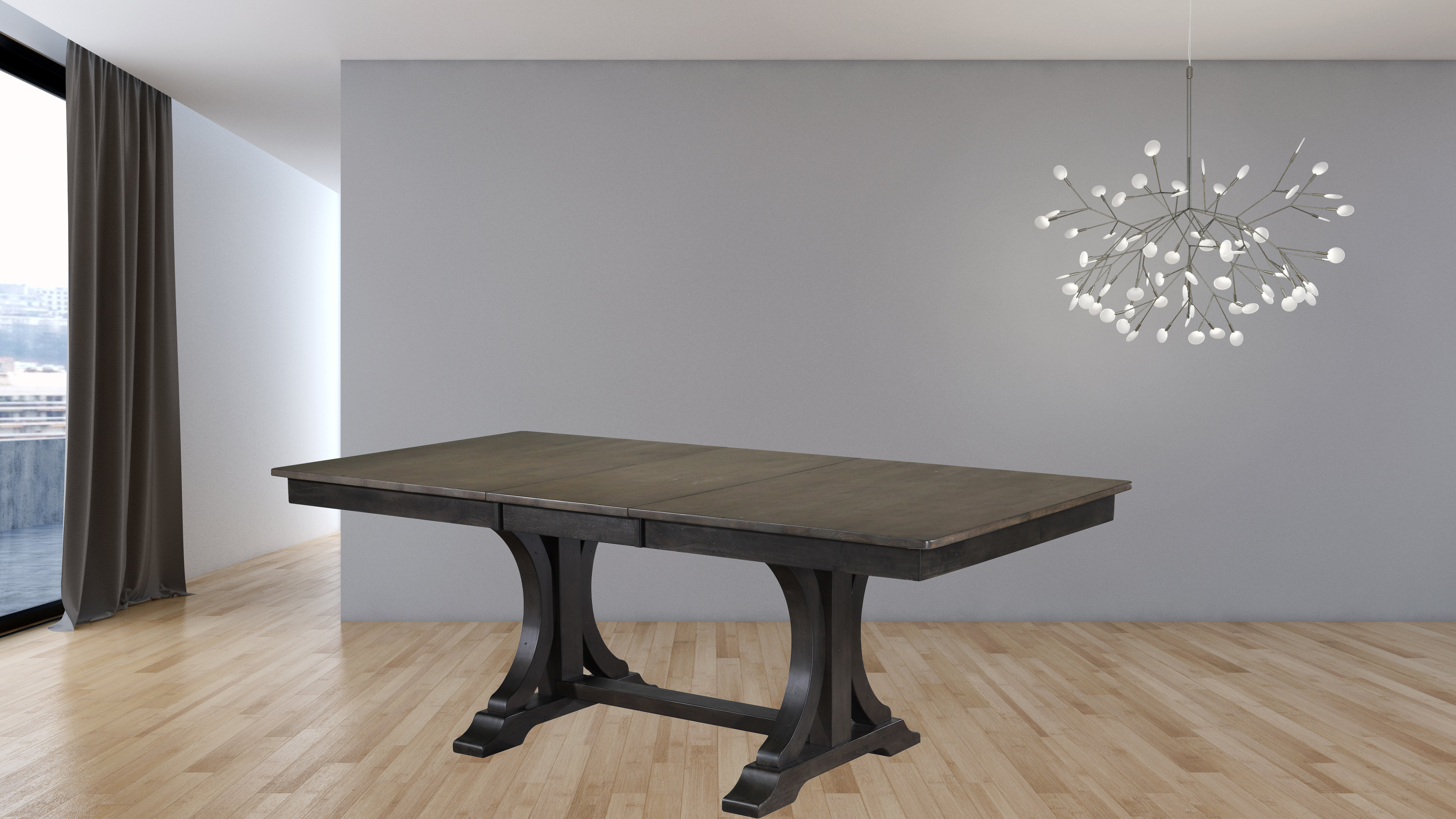 Rosalind Wheeler Chelsen Extendable Removable Leaf Solid Wood Double ...