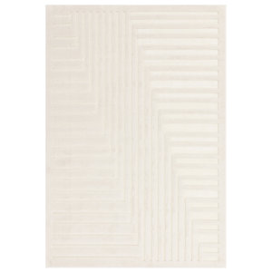 Ebern Designs Litsy Geometric Cream/White Area Rug & Reviews | Wayfair ...