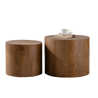 Millwood Pines Nesting Coffee Table Set of 2, Round Modern Tables for ...