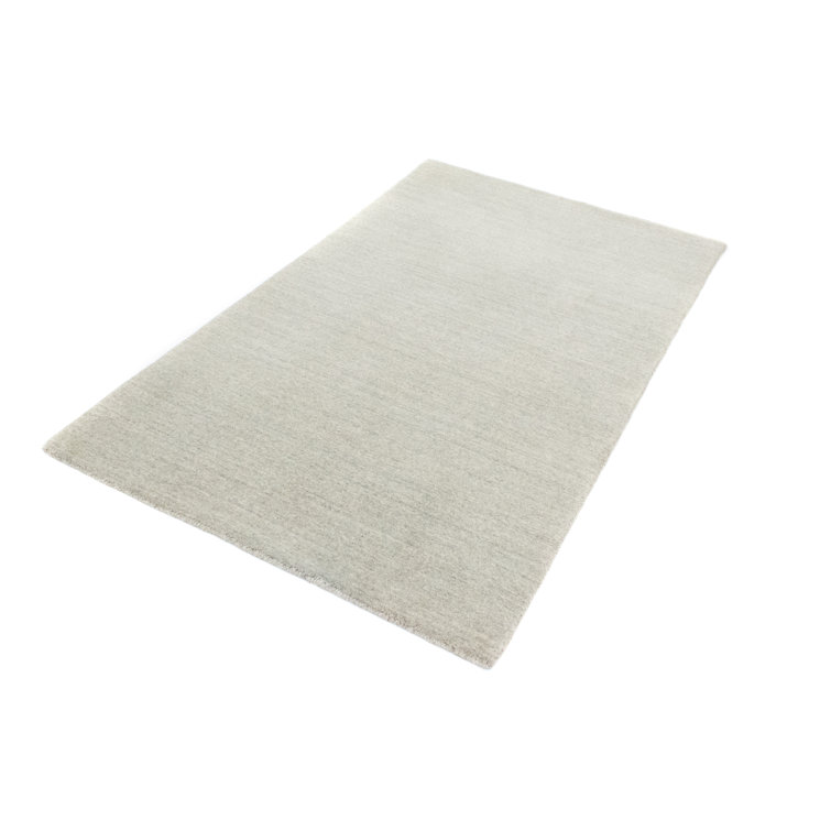 Ebern Designs Chantra Hand Knotted Wool Grey Indoor/Outdoor Rug ...