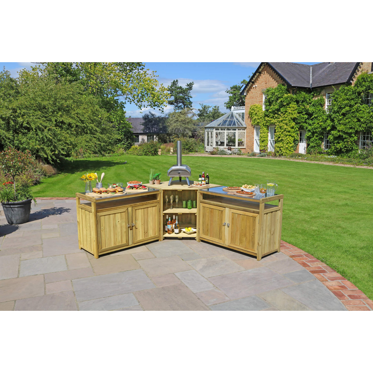 Union Rustic Frystown Union Rustic Outdoor Kitchen Set | Wayfair.co.uk