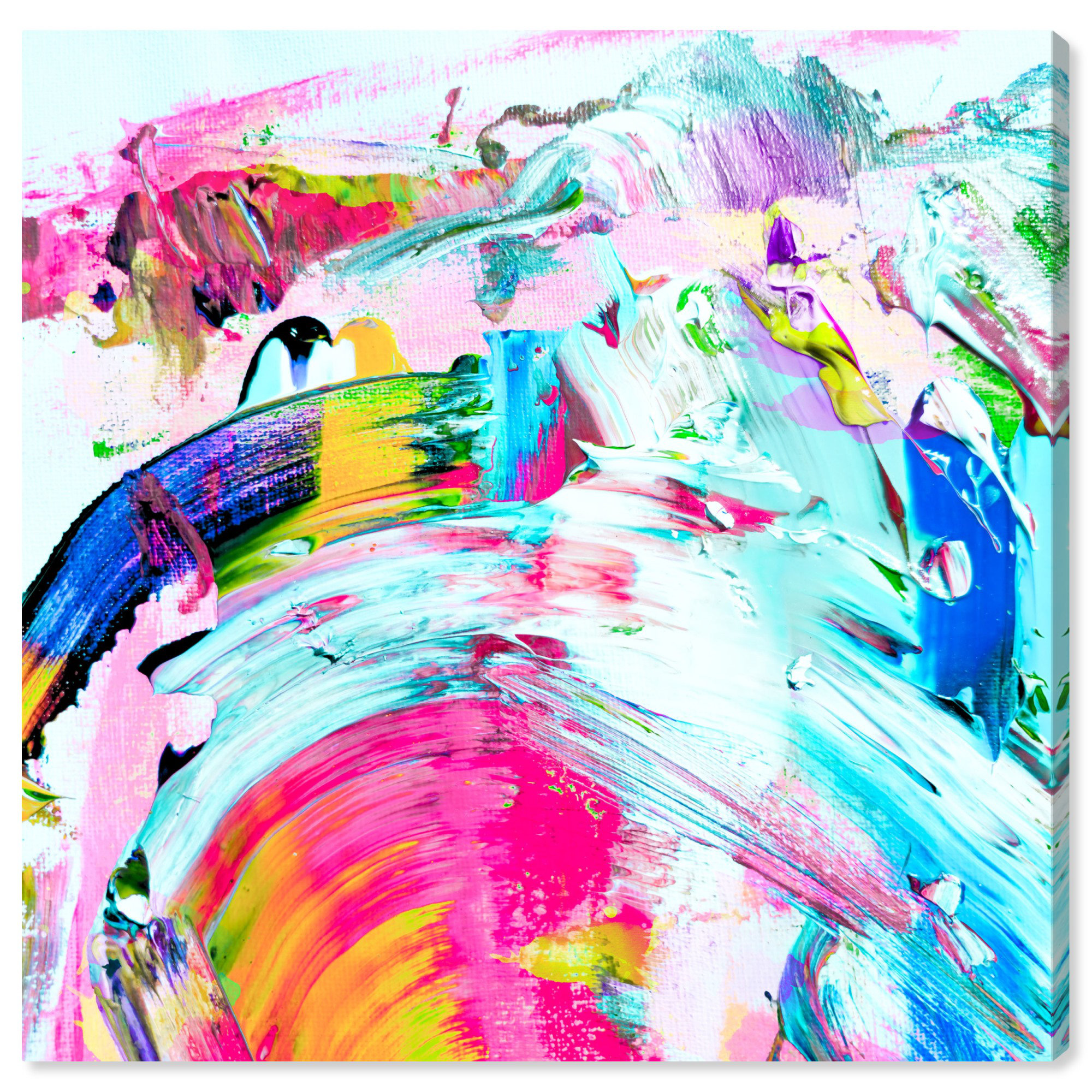 Art Remedy Unusually Bright Canvas Colorful Abstract Wall Art by Art ...