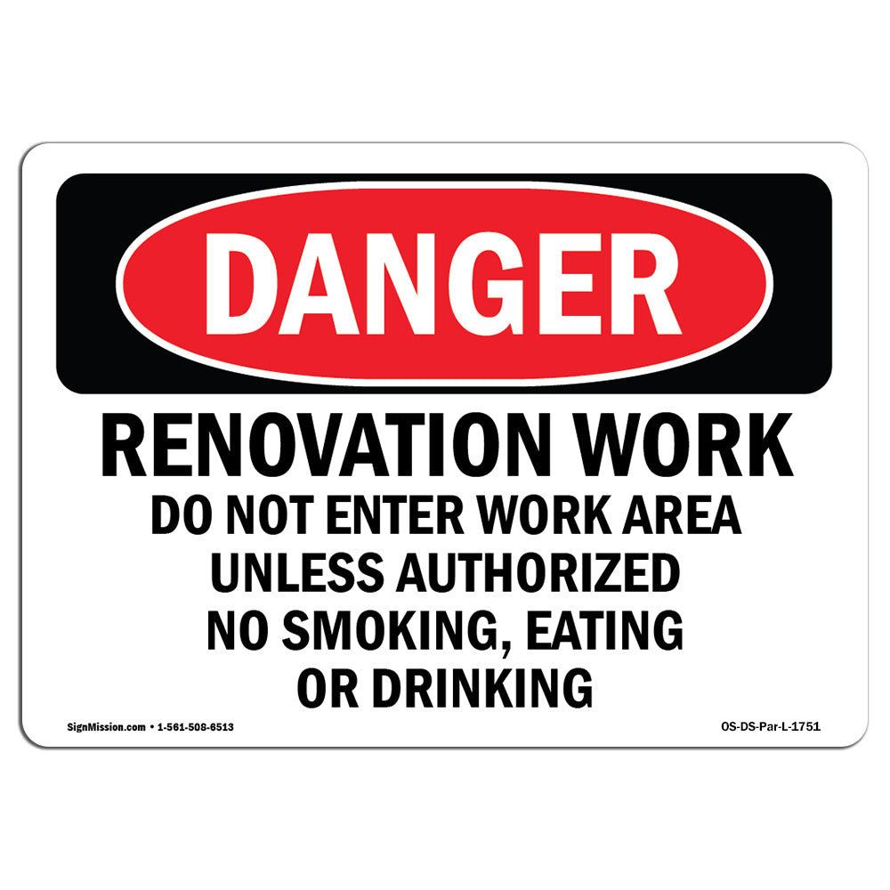 SignMission Renovation Work Do Not Enter Work Area Danger Sign | Wayfair