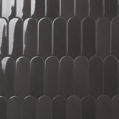 Airy 2.83 in. x 7.67 in. Polished Ceramic Fishscale Wall Tile (5.15 Sq ...