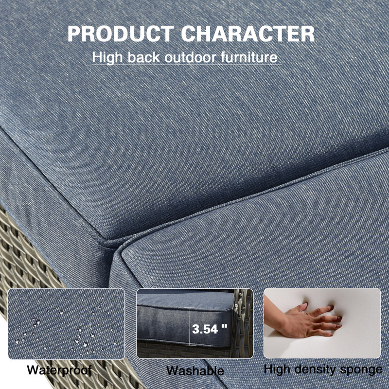 Ebern Designs Klodjana 7 - Person Outdoor Seating Group with Cushions ...