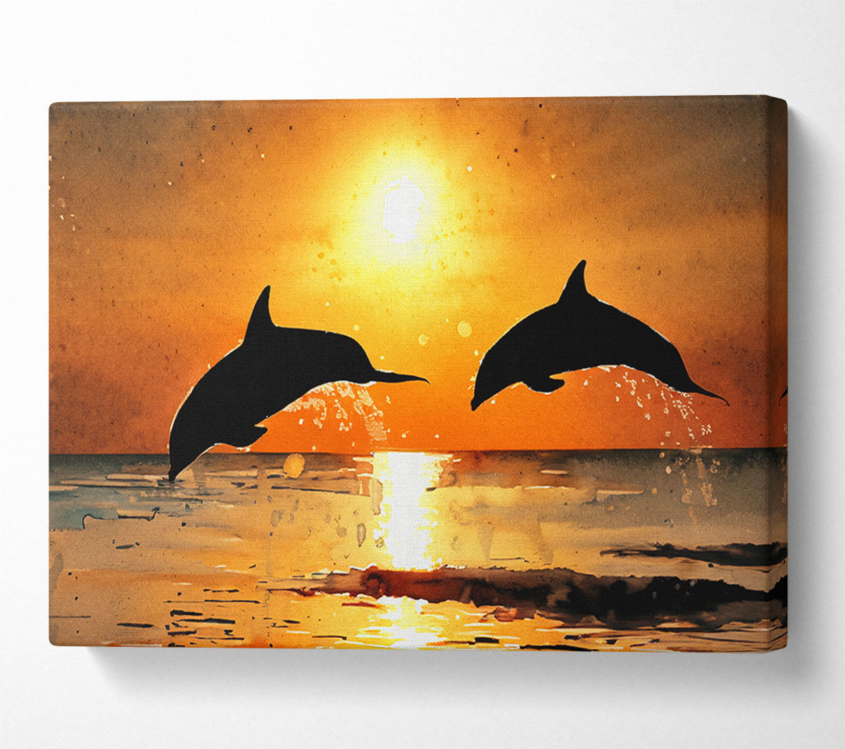 House of Hampton Sunset Dolphins - Print | Wayfair.co.uk