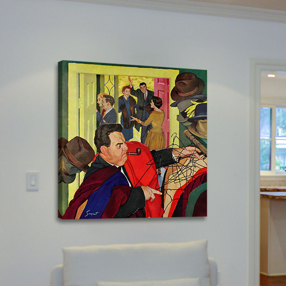Marmont Hill Tangled Coat Hangers by Richard Sargent Painting Print on ...