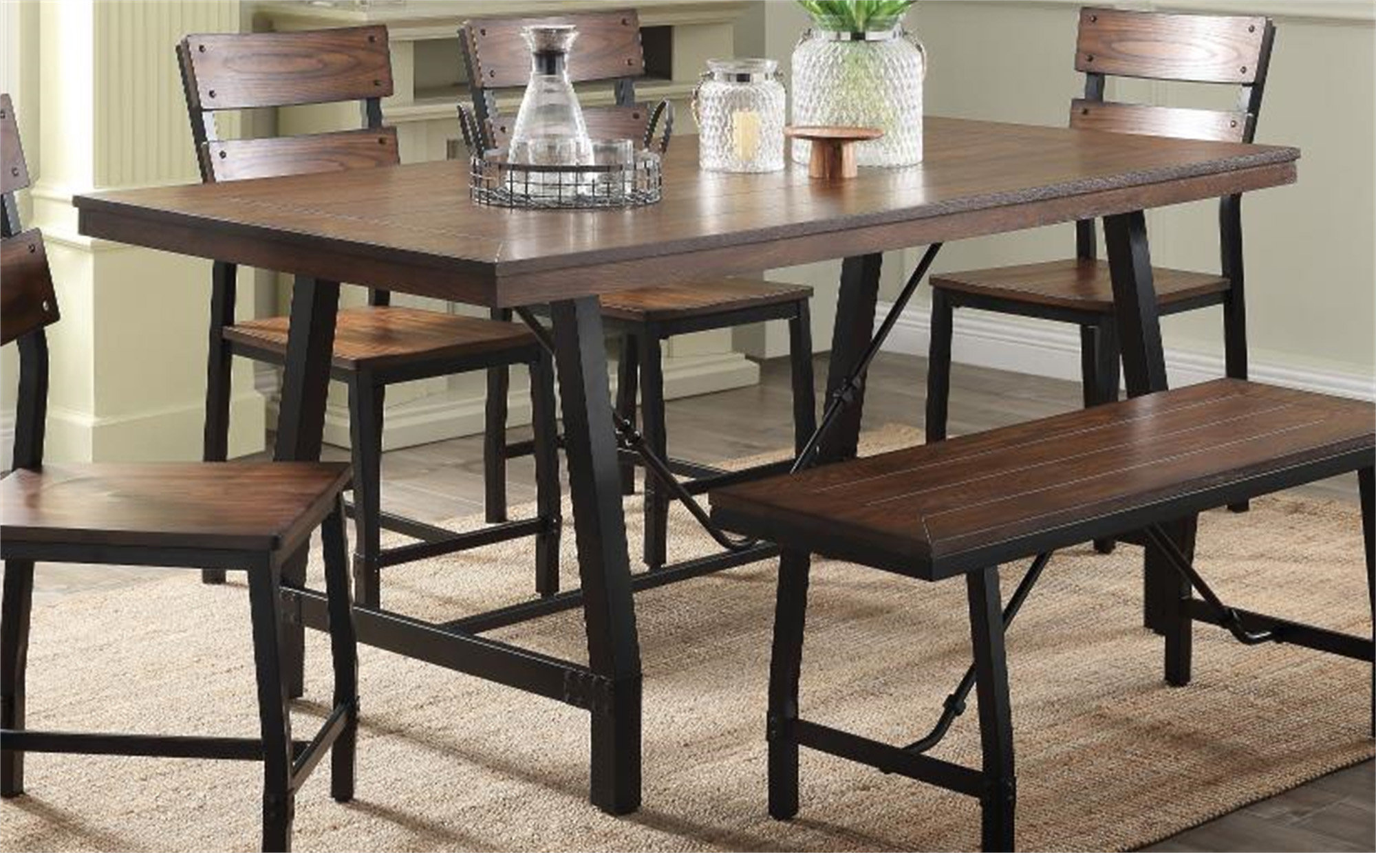 17 Stories Mariatu Dining Table, Oak 72455 - Wayfair Canada