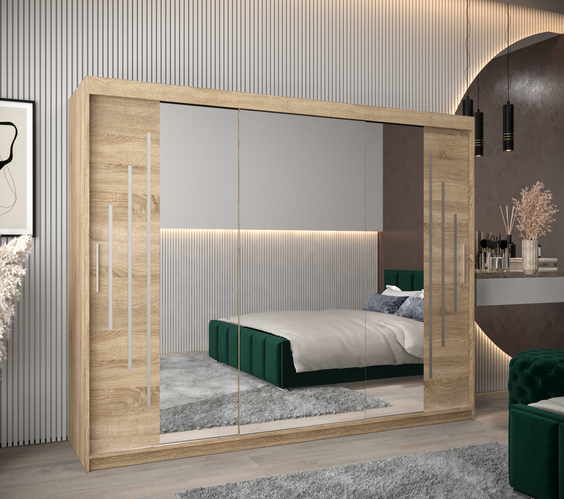 Latitude Run Heina 3 Door Sliding Wardrobe | Wayfair.co.uk