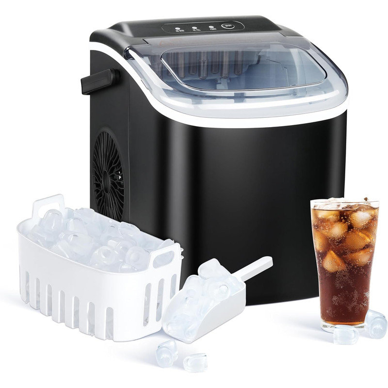 HIGEMZ 26 Lb. Daily Production Bullet Ice Portable Ice Maker | Wayfair