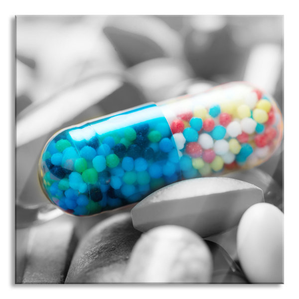 Brayden Studio Colourful Beads In Pill Capsule - No Frame Print on ...