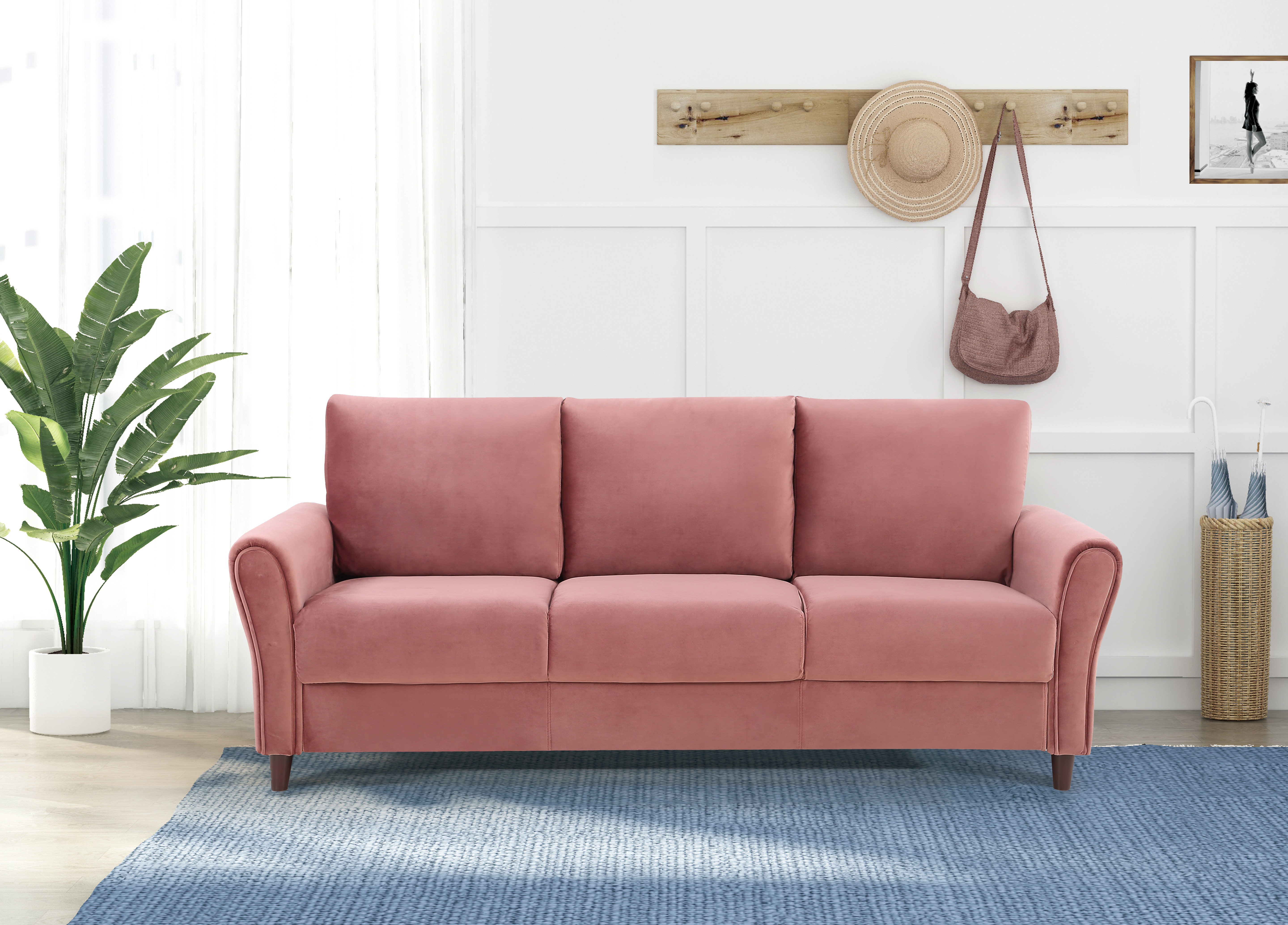 Mercer41 Simple Flare Arm Velvet Sofa - Wayfair Canada